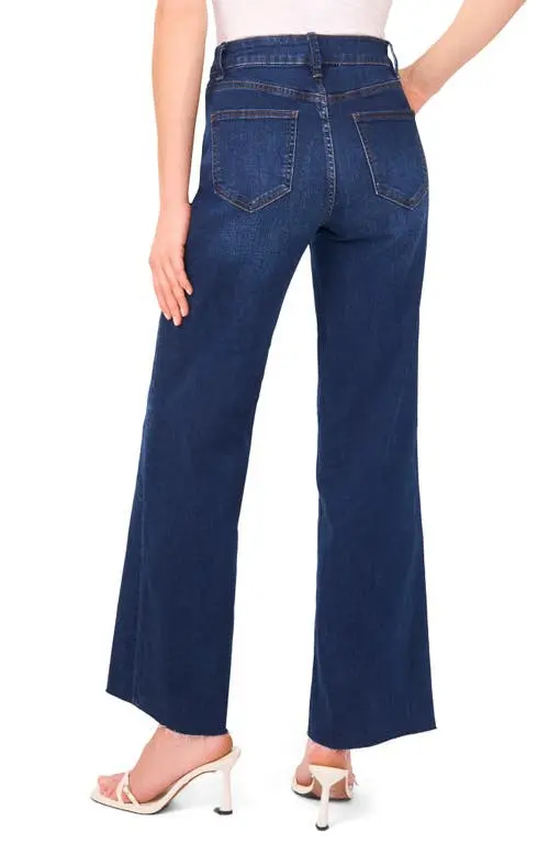 CECE DUPRAZ High-rise Wide Leg Jeans With Raw Hem