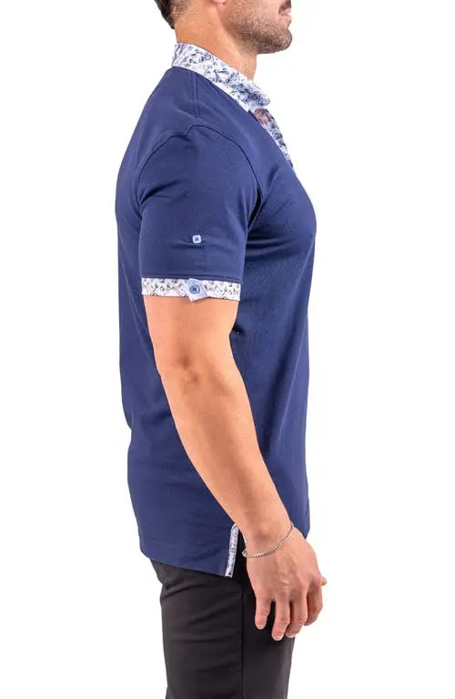 MACEOO Collarsolidcobalt Button-down Polo