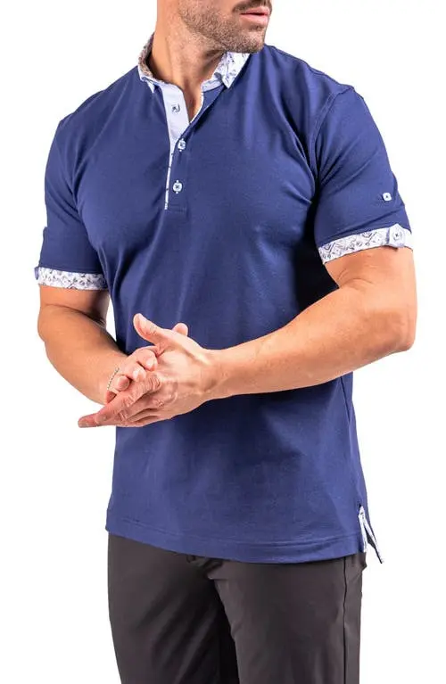 MACEOO Collarsolidcobalt Button-down Polo