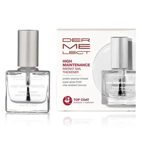 DERMELECT High Maintenance Instant Nail Thickener Top Coat - Clear