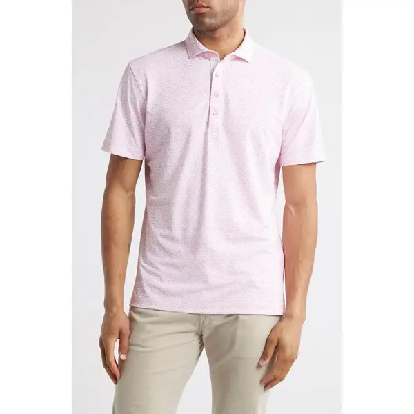 Johnnie-o Flock Yeah Flamingo Print Prep-formance Golf Polo