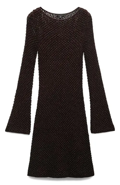 Rag & Bone Ellie Open Stitch Long Sleeve Dress