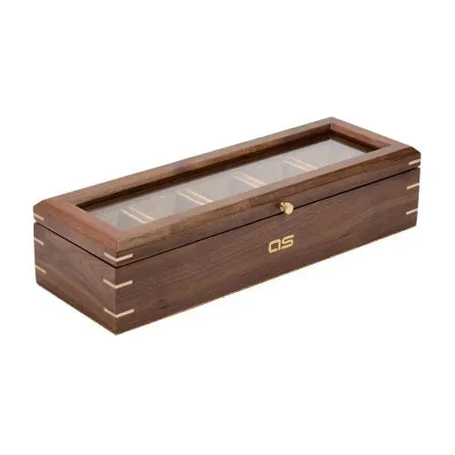 Wolf Flatiron Ii 5-piece Watch Box - Walnut