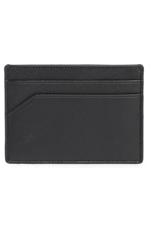 Nordstrom Pebble Leather Card Case - Black