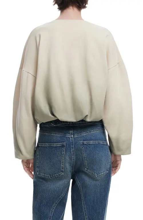 Desigual Bubble Hem Cropped Graphic Sweatshirt