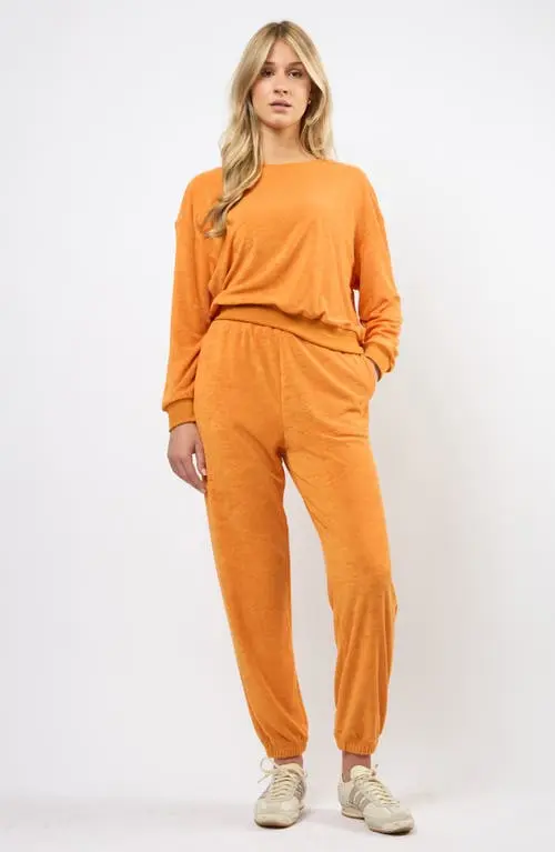 VIENS AVEC MOI Terry Cloth Crewneck Sweatshirt