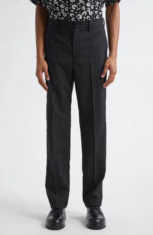 TAKAHIROMIYASHITA THESOLOIST. Type 04 Plain Front Pants - Black X White Chalk Stripe