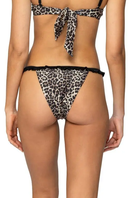 EDIKTED Leopard Print Bikini Bottom