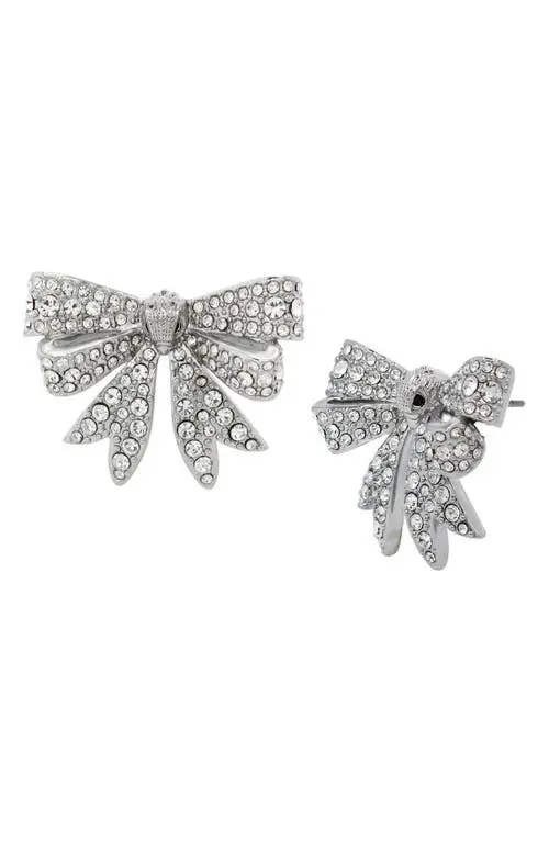 Kurt Geiger Bow Stud Earrings - Silver/crystal