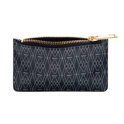 Wolf Signature Zip Card Case - Blue