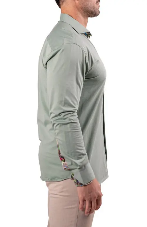 MACEOO Einstein Resistance0150 Button-up Shirt - Green