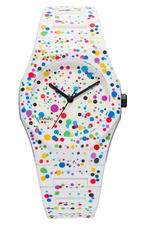 D1 MILANO Dot 02 Polycarbon Bracelet Watch - White