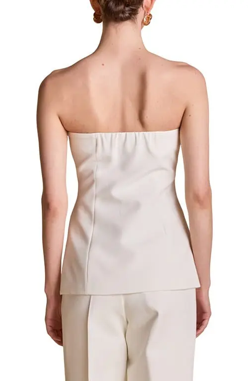 Endless Rose Strapless Top With Button Detail - Ivory