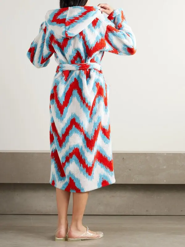 Missoni Belted Striped Cotton-terry Robe - Multi