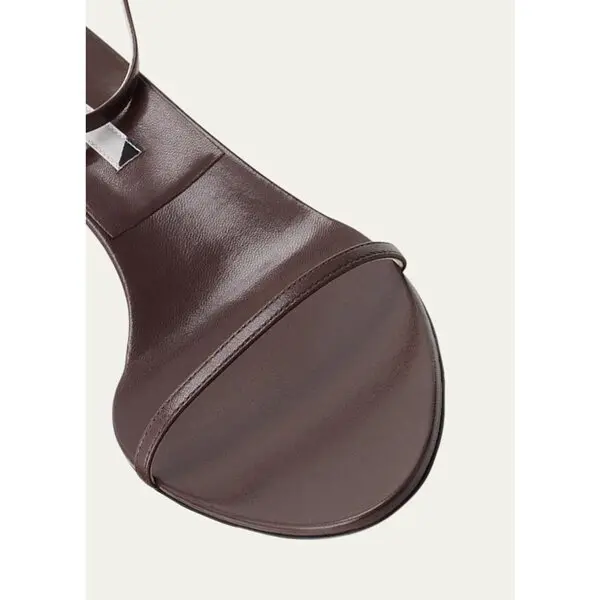 CHRISTEN Leather Ankle-strap Sandals - Brown