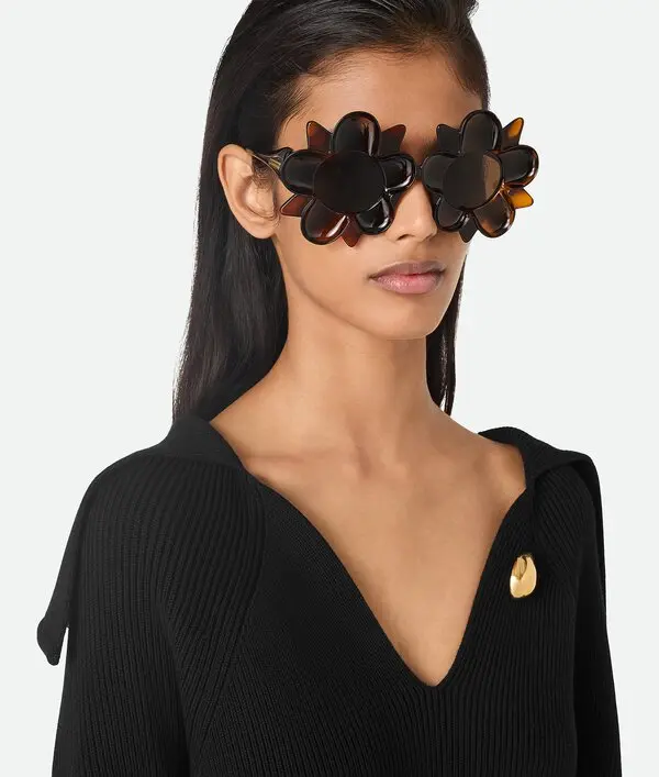 Bottega Veneta Peggy Flower Sunglasses
