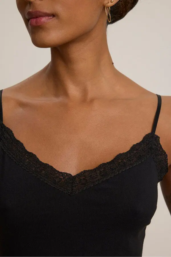 Velvet By Graham & Spencer Indie Lace Cami - Black