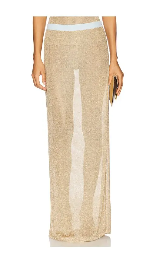 MUMA WORLD Metallic Long Skirt