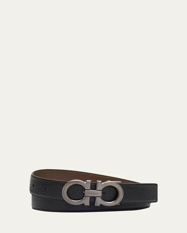 FERRAGAMO Reversible Gancini-buckle Belt - Nero