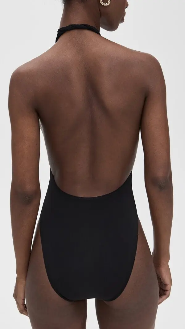 Norma Kamali Halterneck Mio Piece - Black