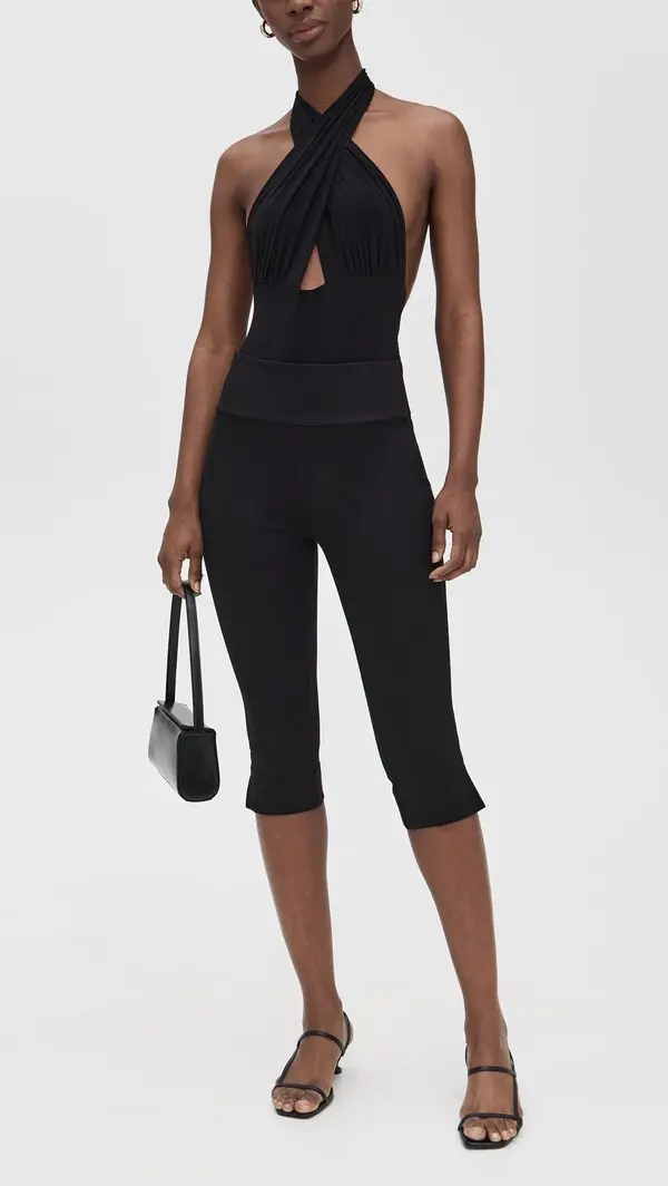 Norma Kamali Halterneck Mio Piece - Black
