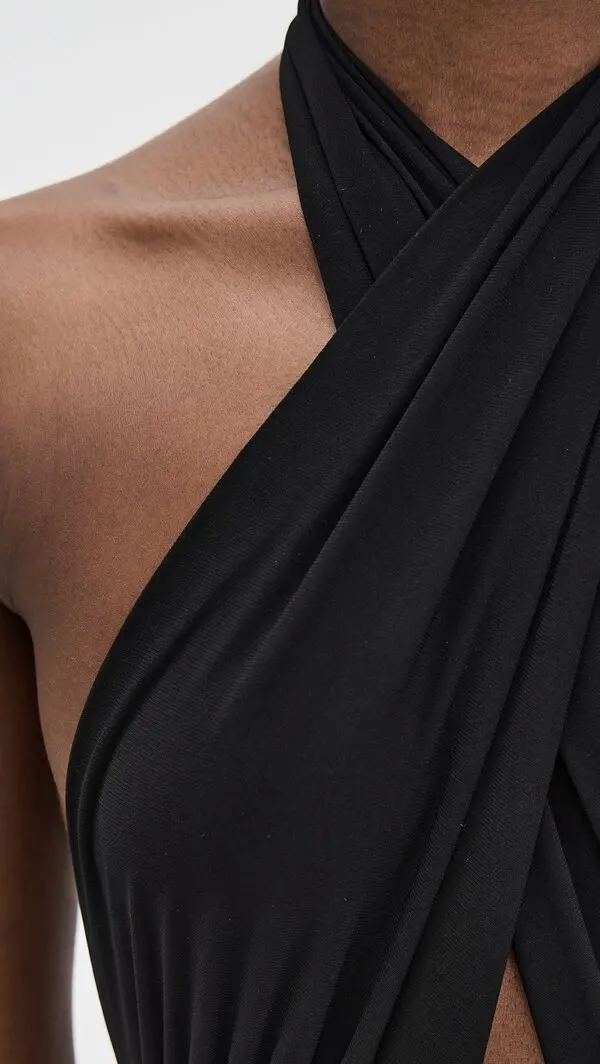 Norma Kamali Halterneck Mio Piece - Black