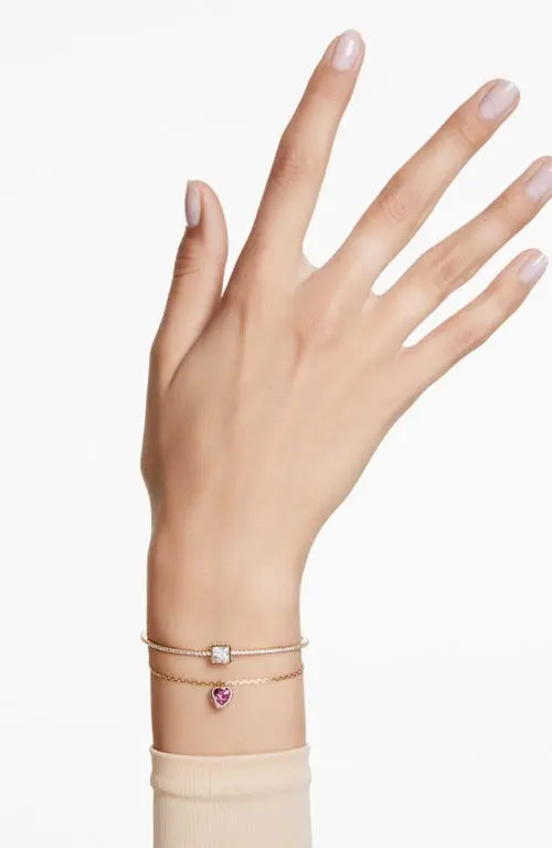 SWAROVSKI Chroma Crystal Embellished Layered Bracelet - Red
