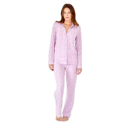 CRICKLE DAISY Oopsie Daisy Long Pajama Set - Pastel Purple/ Bright Purple