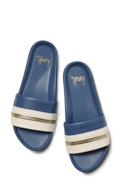 Beek Gallito Stripe Slide Sandal - Navy