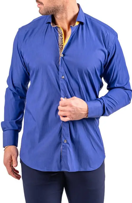 MACEOO Einstein Resistance0126 Button-up Shirt - Blue