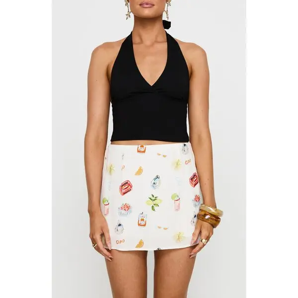 Princess Polly Caraliia Printed Mini Skirt