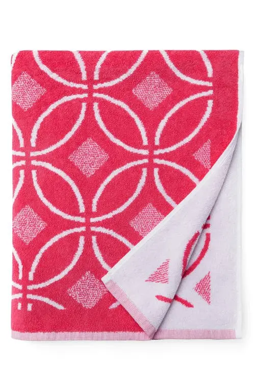 SFERRA Anacapri Terry Cloth Beach Towel - Pink