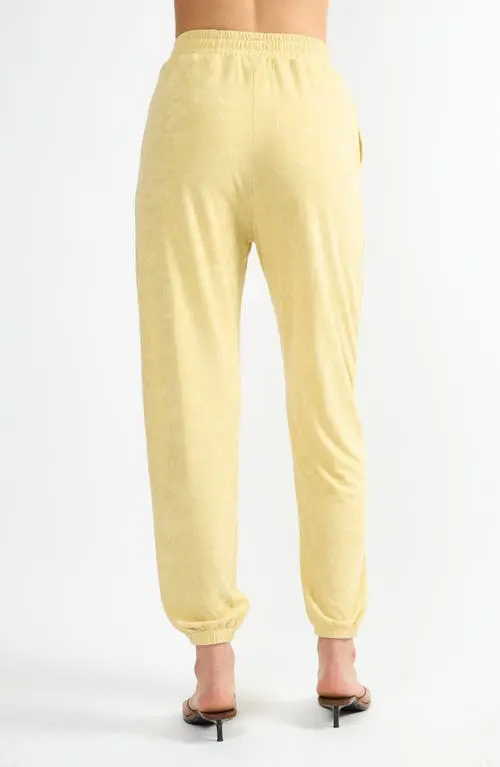 VIENS AVEC MOI Terry Lounge Pants - Vintage Yellow