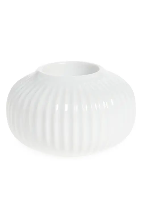 KAHLER Hammershøi Round Porcelain Tealight Holder - White