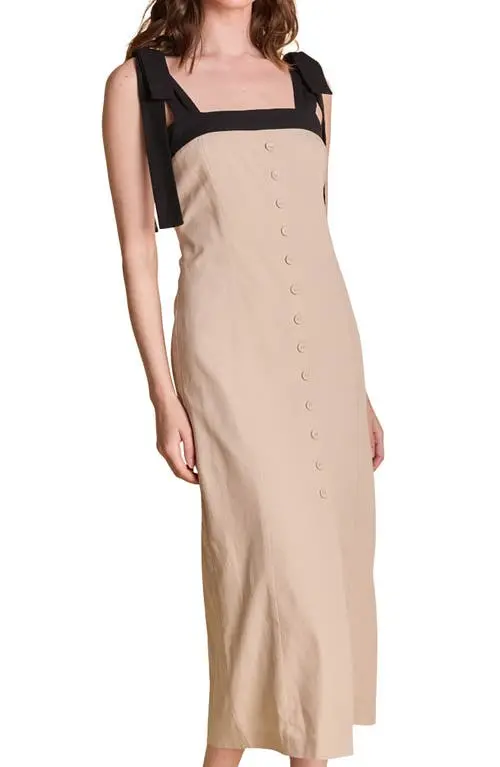 Endless Rose Cotton & Linen Blend Midi Sundress