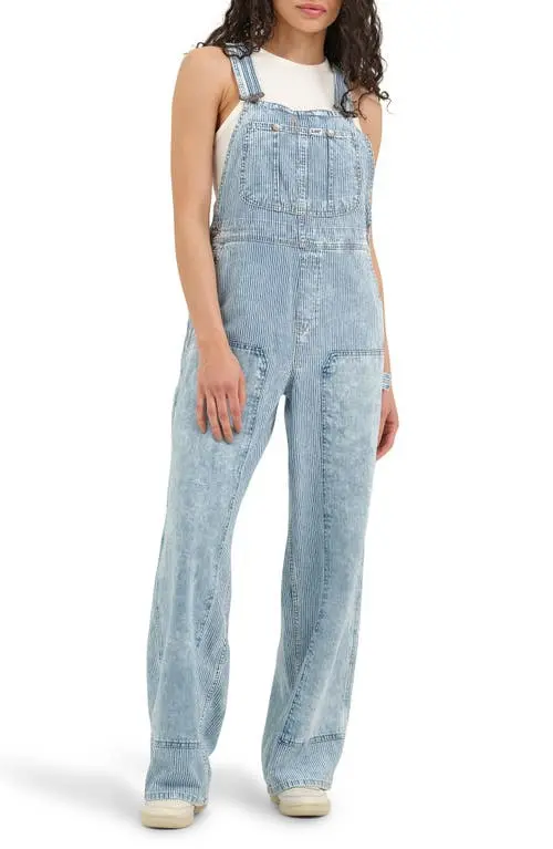 LEEM Pinstripe Relaxed Denim Overalls - New Workwear