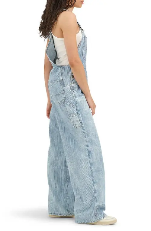 LEEM Pinstripe Relaxed Denim Overalls