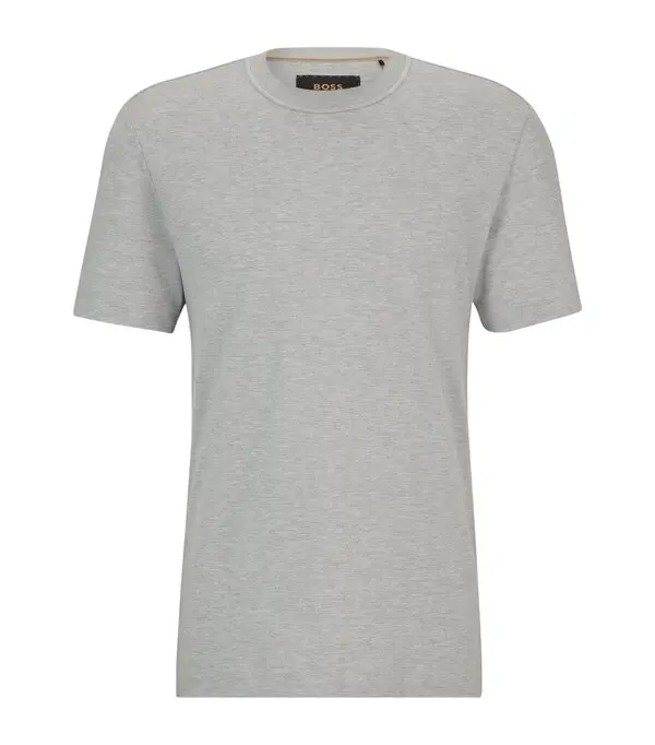 BOSS Cotton-cashmere T-shirt - Silver