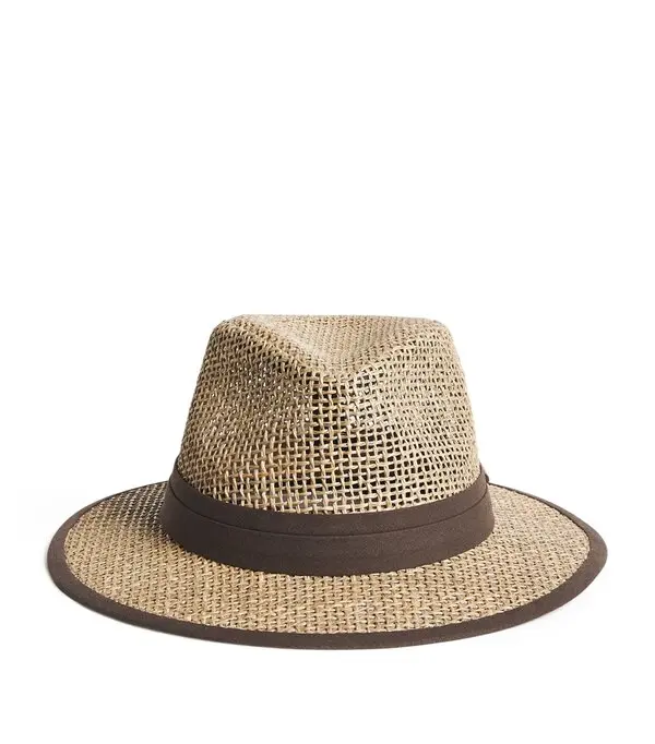Stetson Straw Traveller Fedora Hat - Brown