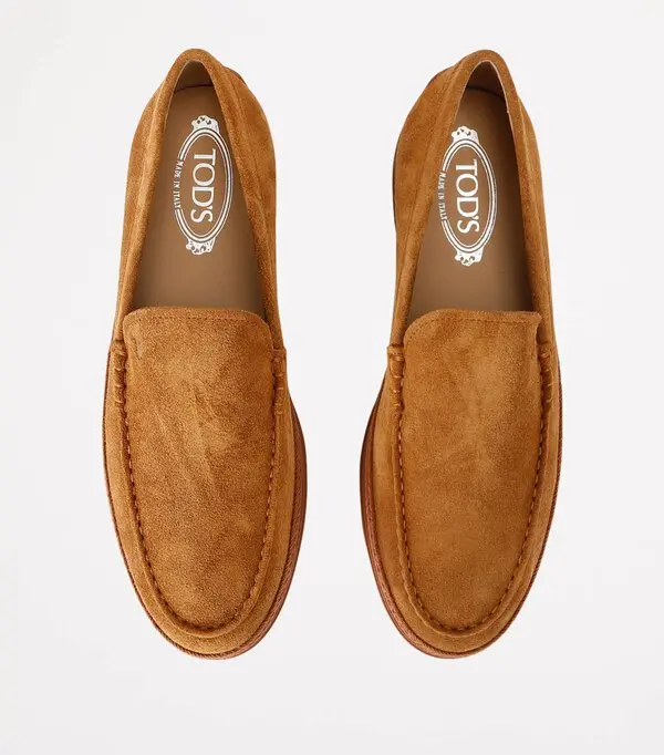 TOD'S Suede Gomma Loafers - Beige