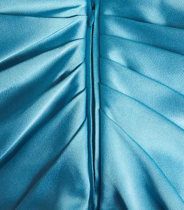 Stella McCartney Satin Draped Gown - Blue