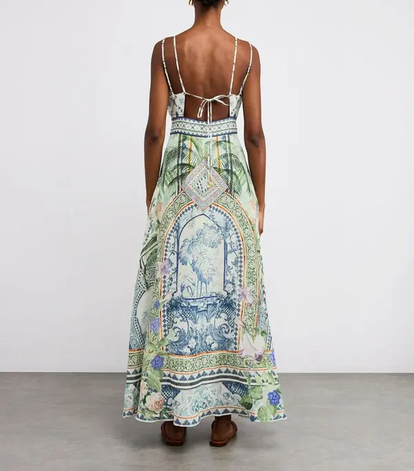 Camilla Jardim Party Strappy Maxi Dress In Blue - 24% Off | Editorialist