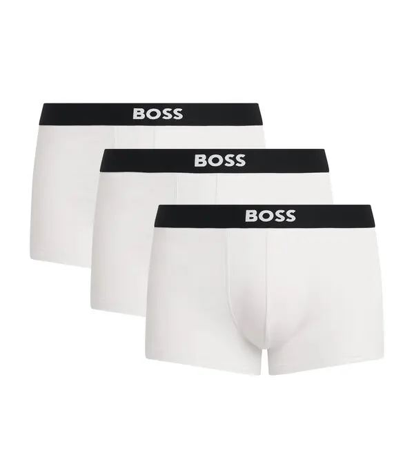 BOSS Organic Cotton-blend Boxers - White