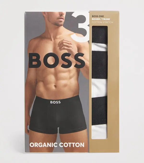 BOSS Organic Cotton-blend Boxers - White