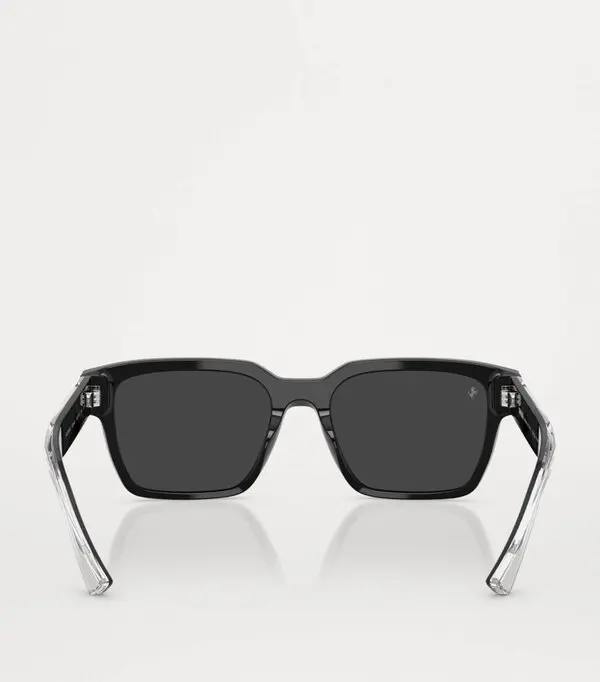 FERRARI Acetate Square Polarized Sunglasses - Black