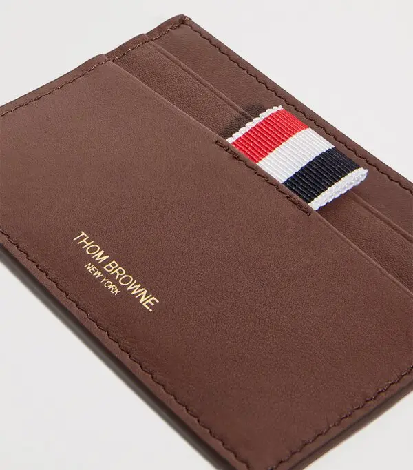 Thom Browne Leather Single Card Holder