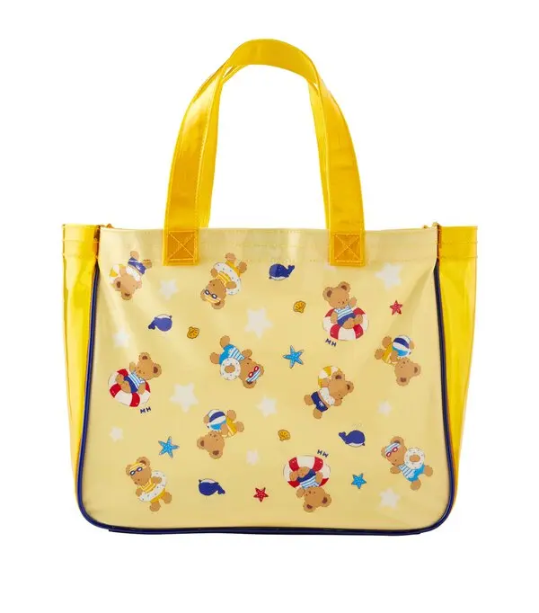 MIKI HOUSE Printed Beach Tote - Yellow