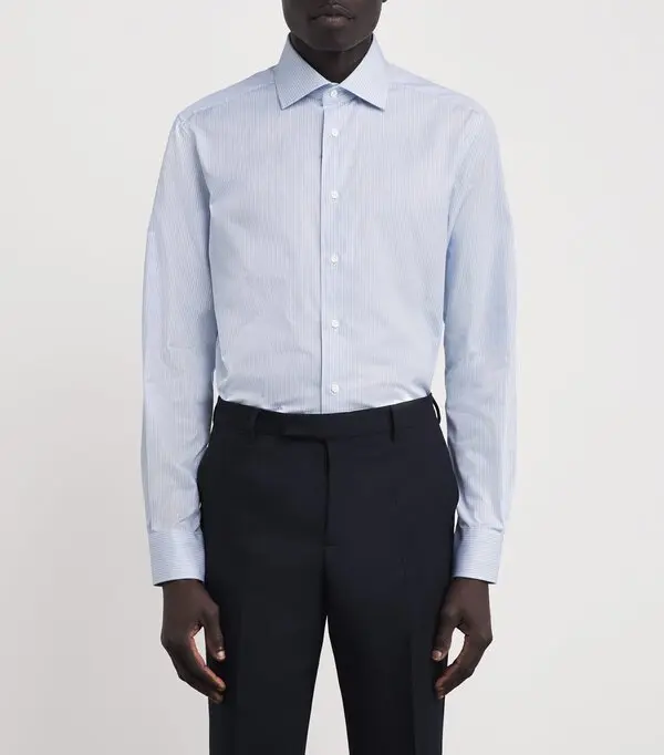 Corneliani Cotton Stripe Formal Shirt
