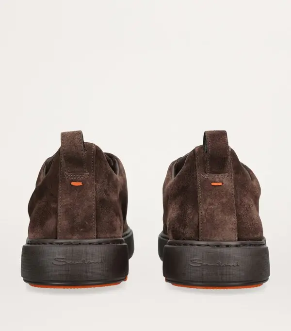 Santoni Suede Slip-on Sneakers - Brown