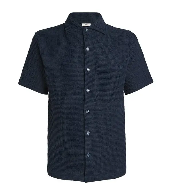 Sandro Waffle-effect Short-sleeve Shirt
